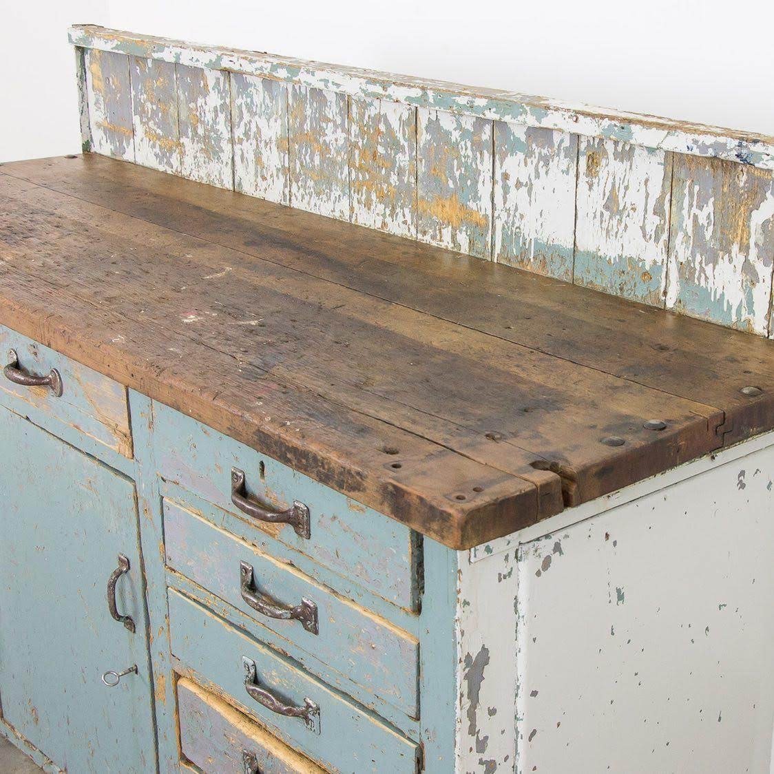 Vintage Industrial Work Counter for sale at Pamono