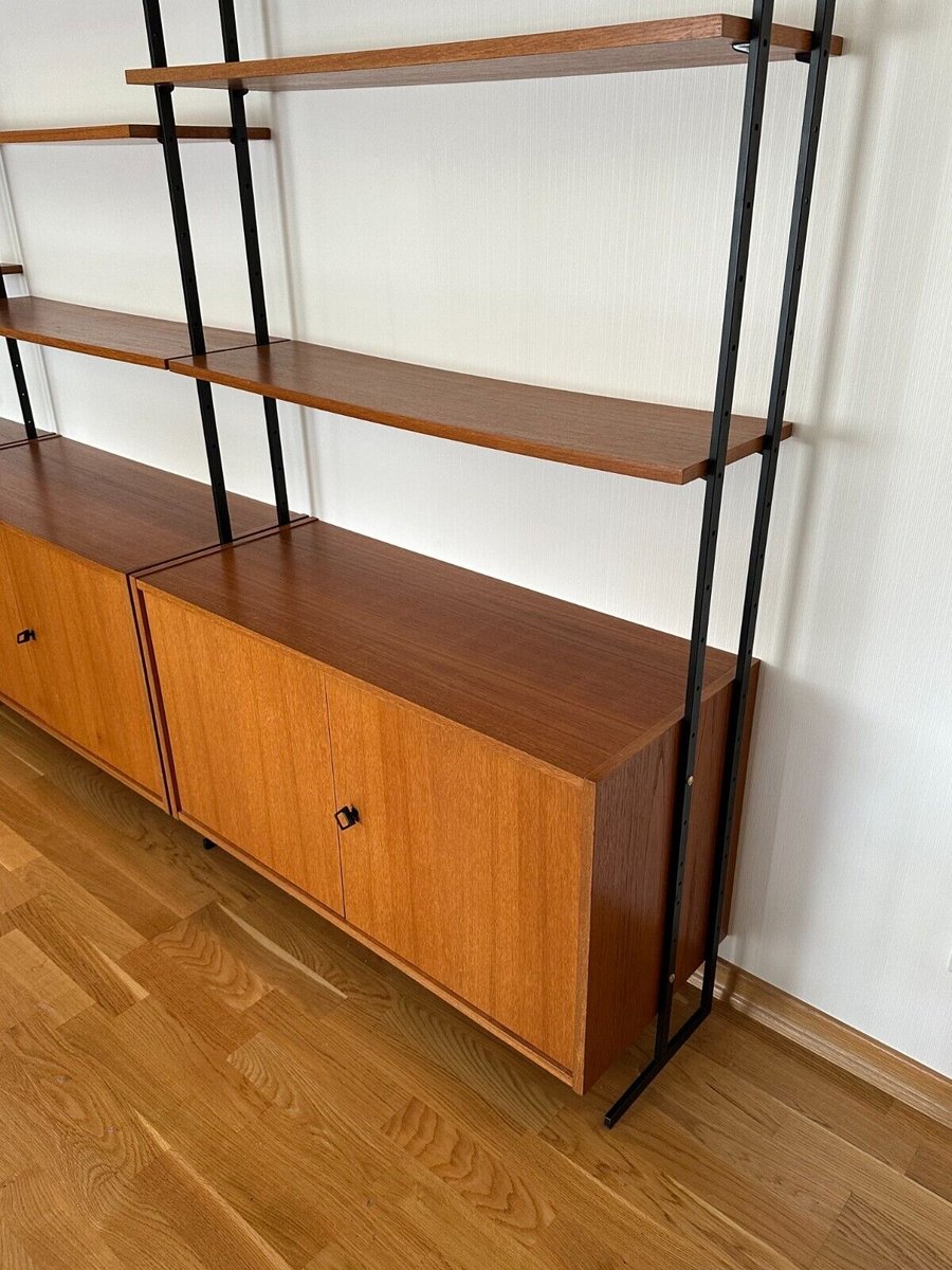 Danish Teak String Shelf, Germany, 1960s for sale at Pamono