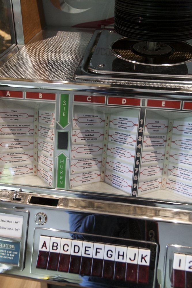 100 Stereo Model Jukebox and Speakers from NSM Brand Fanfare, 1950s ...