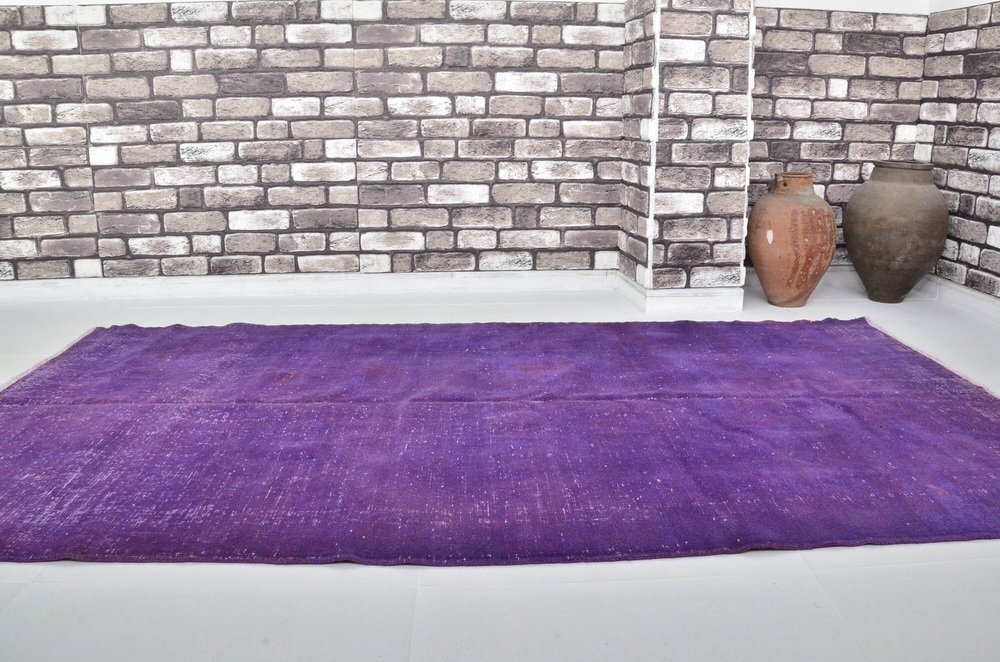 Vintage Purple Wool Rug, 1960s for sale at Pamono