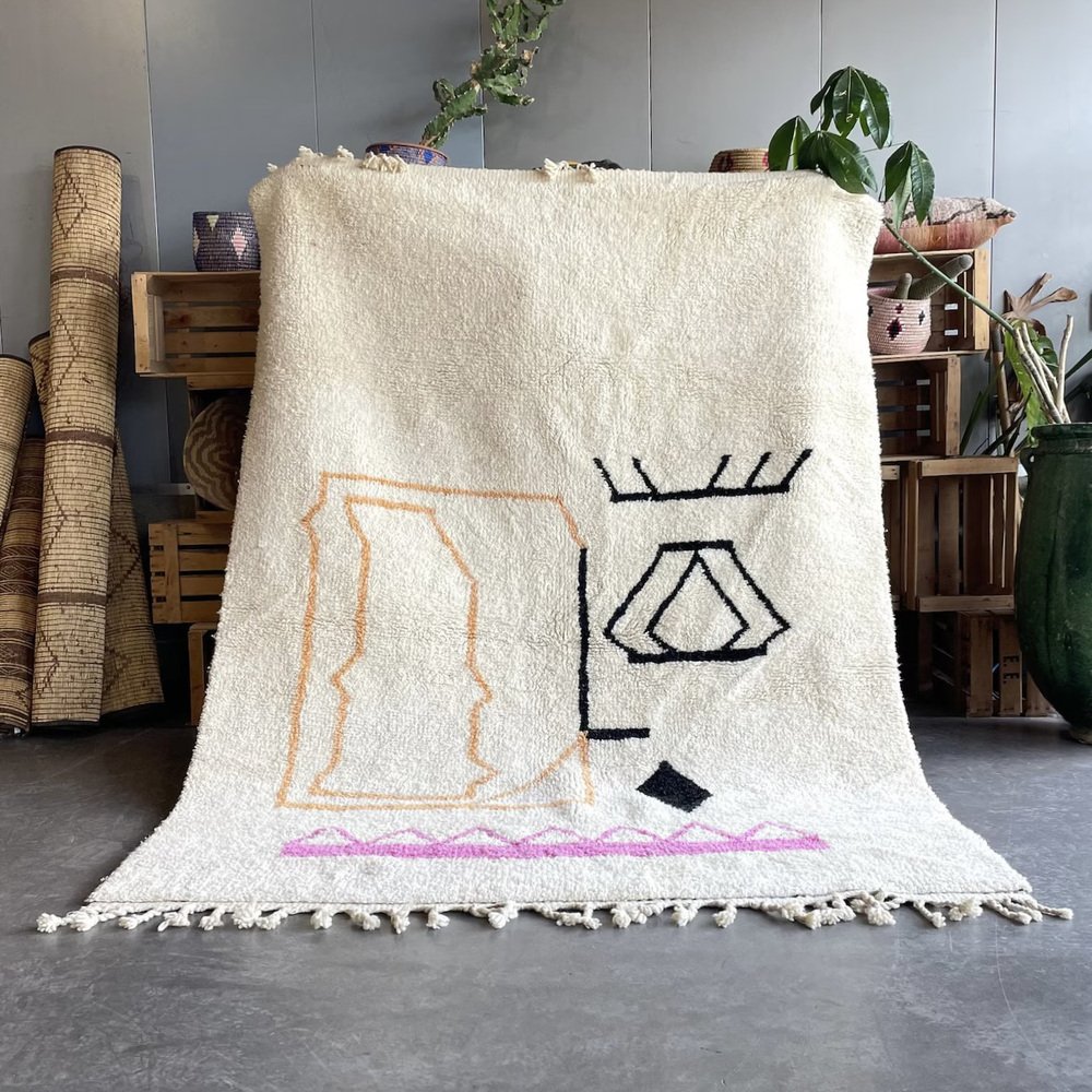 Moroccan Modern Abstract Berber Area Wool Rug for sale at Pamono