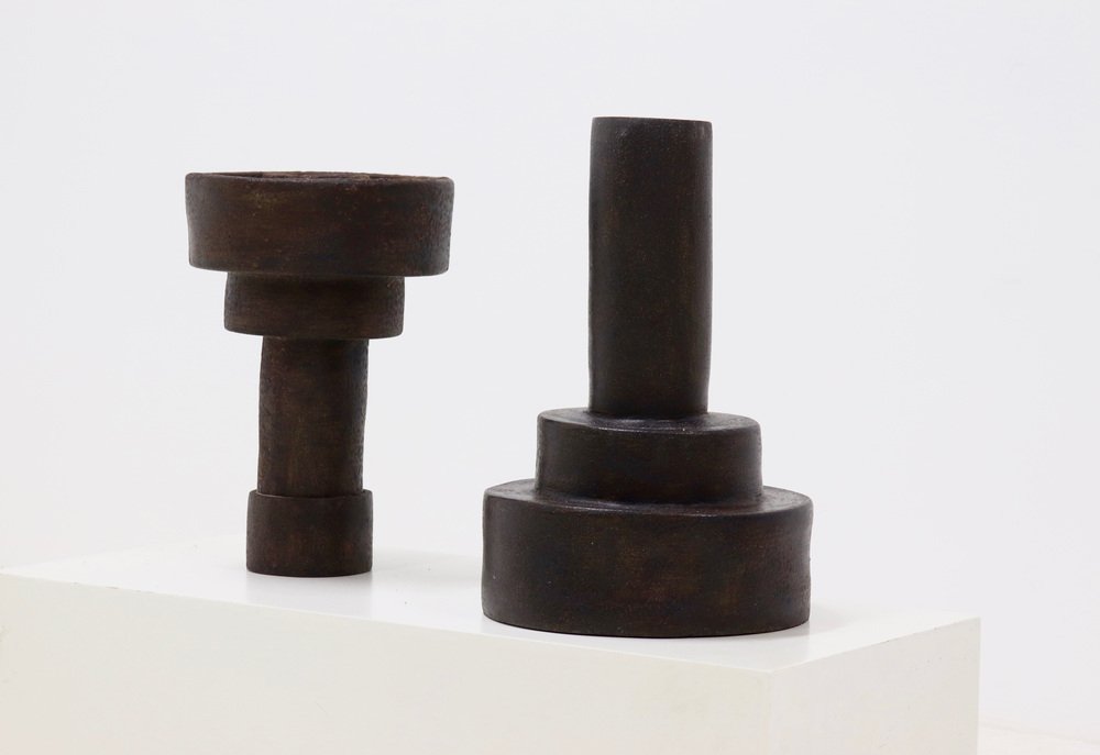 Vintage Brutalist Stoneware Cylindrical Object, 1960s for sale at Pamono