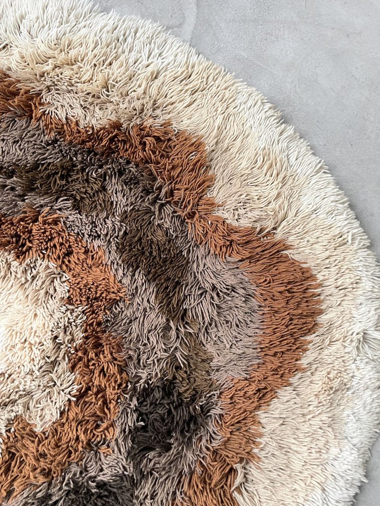 Round Wool Rug, 1970s for sale at Pamono