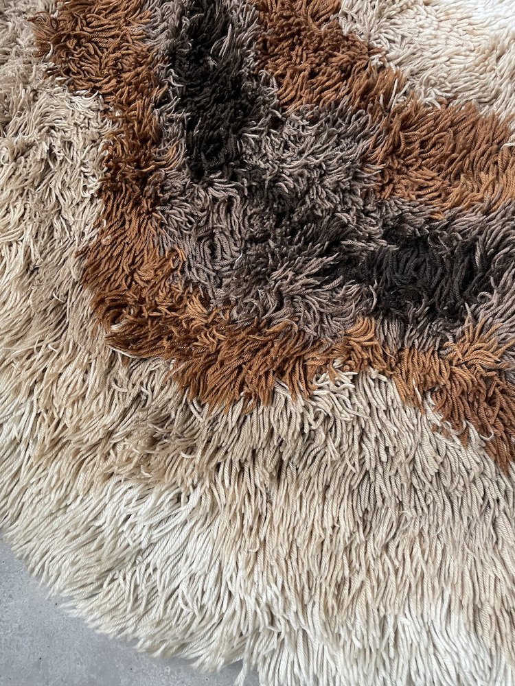 Round Wool Rug, 1970s for sale at Pamono