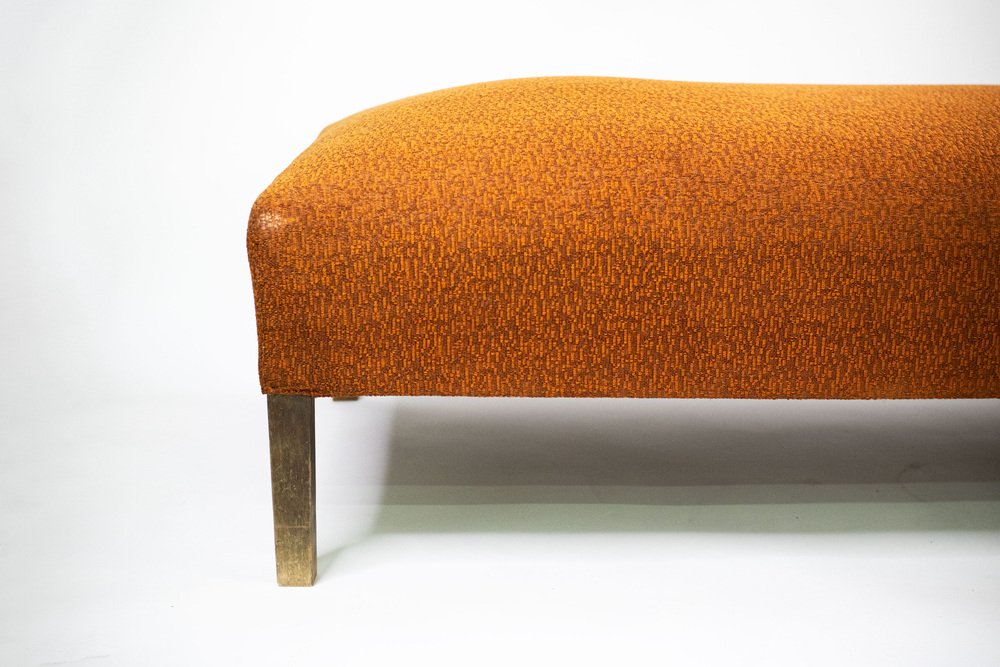 Vintage Ottoman in Orange, 1960s for sale at Pamono