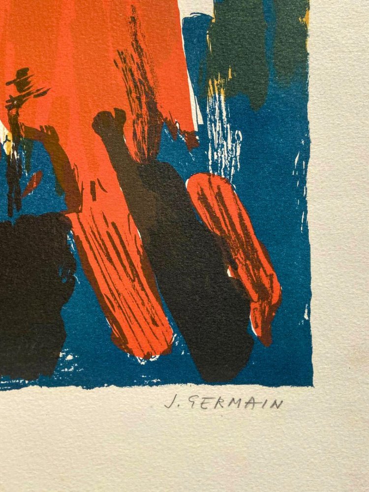 Jacques Germain, Abstract Composition I, Original Hand-Signed ...