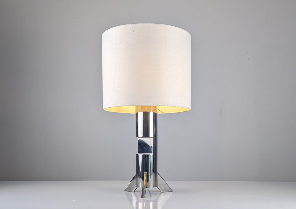 Steel Table Sculpture Lamp for sale at Pamono