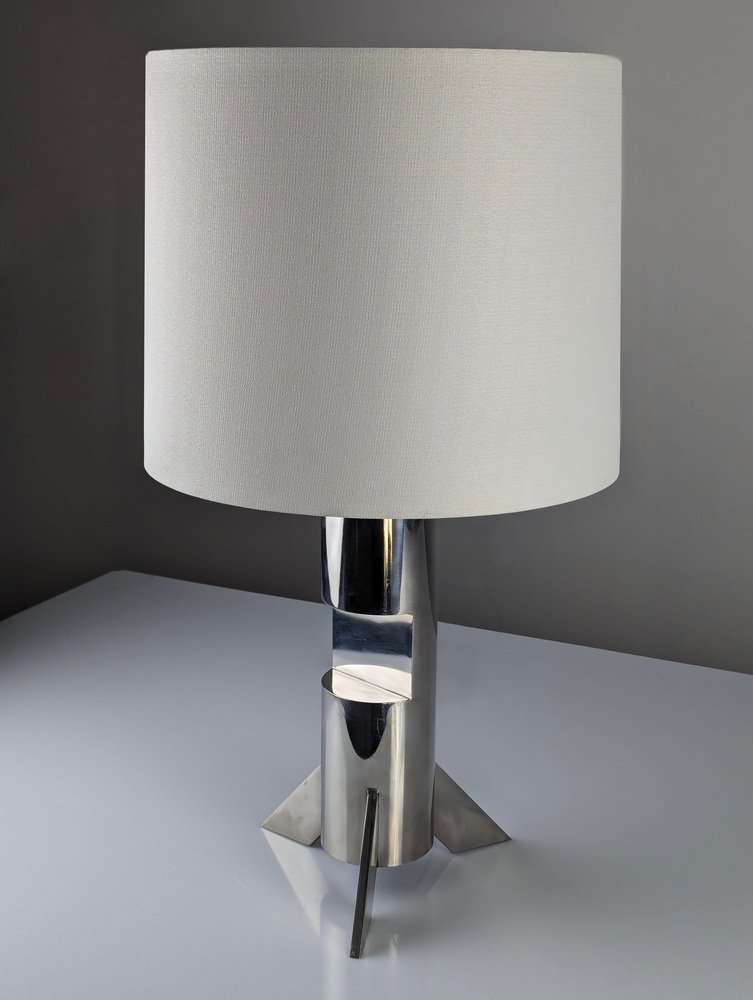 Steel Table Sculpture Lamp for sale at Pamono