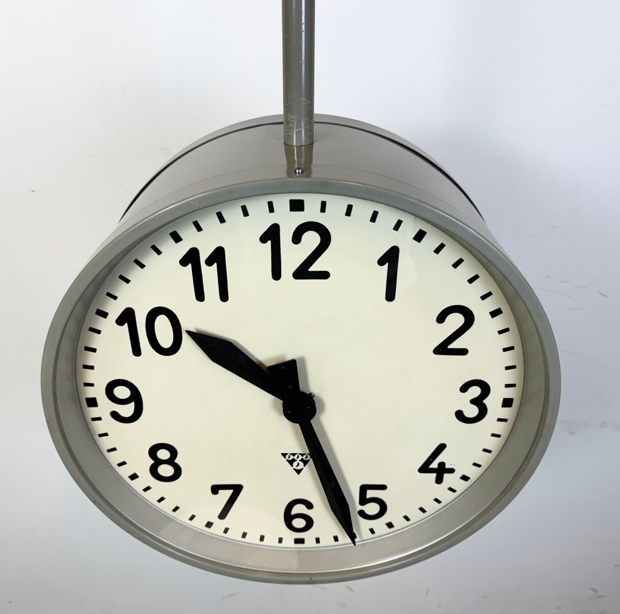 Large Industrial Double Sided Railway Clock from Pragotron, 1960s for ...