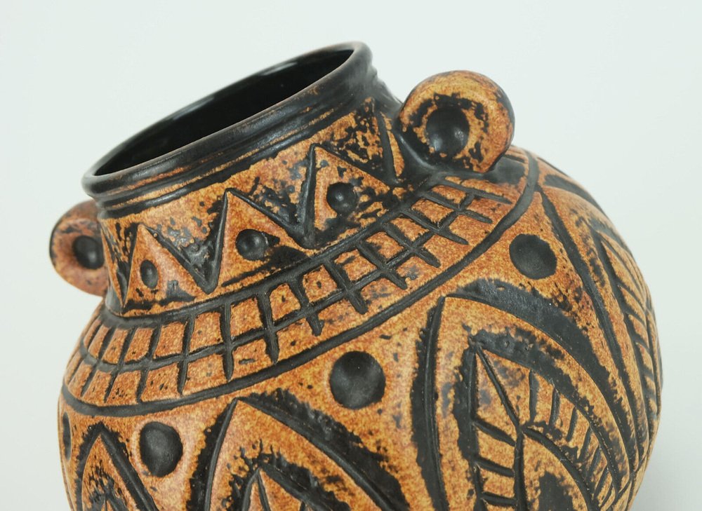 Mid-Century Jasba Model N 312 11 20 Vase with Abstract Decor from Jasba ...