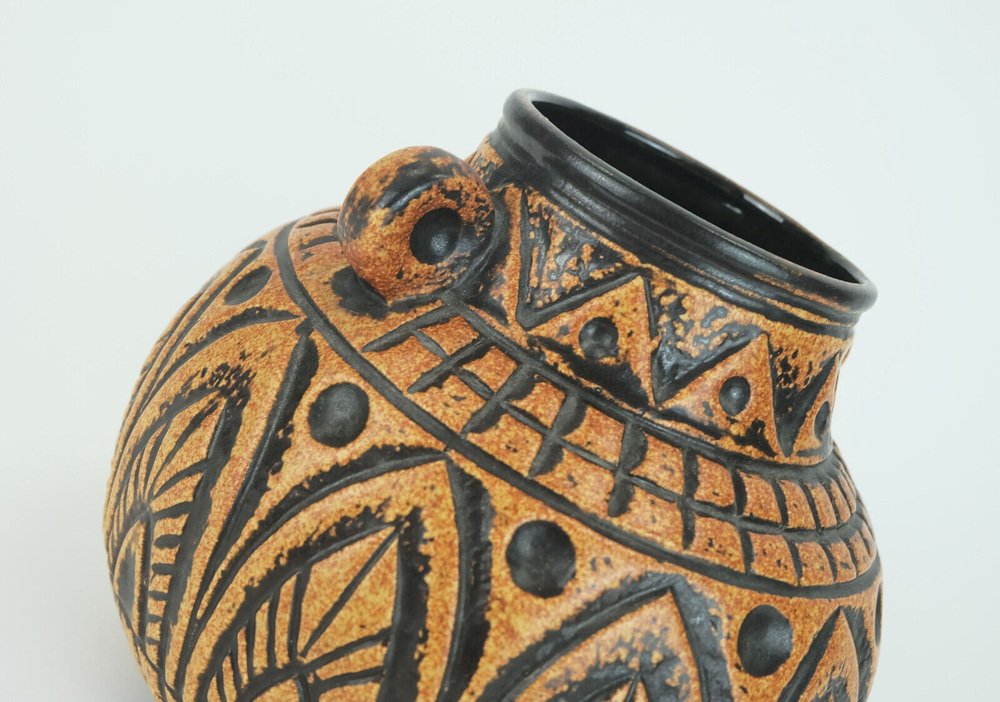 Mid-Century Jasba Model N 312 11 20 Vase with Abstract Decor from Jasba ...