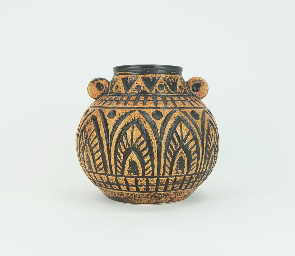 Mid-Century Jasba Model N 312 11 20 Vase with Abstract Decor from Jasba ...