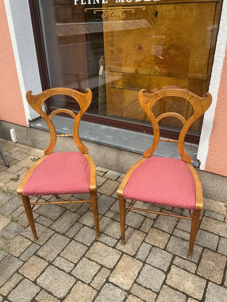 Danhauser Vienna Chairs in Maple, 1840, Set of 2 for sale at Pamono