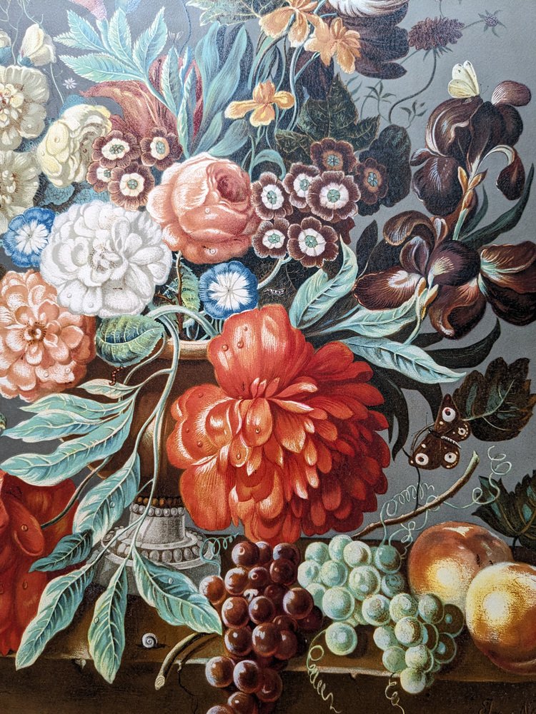 Joseph Nigg, Still Life with Flowers, Fruits and Butterflies, Original ...