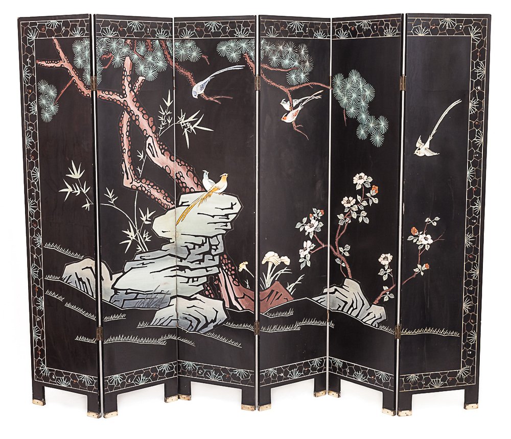 Large Chinese Screen, 1920s for sale at Pamono