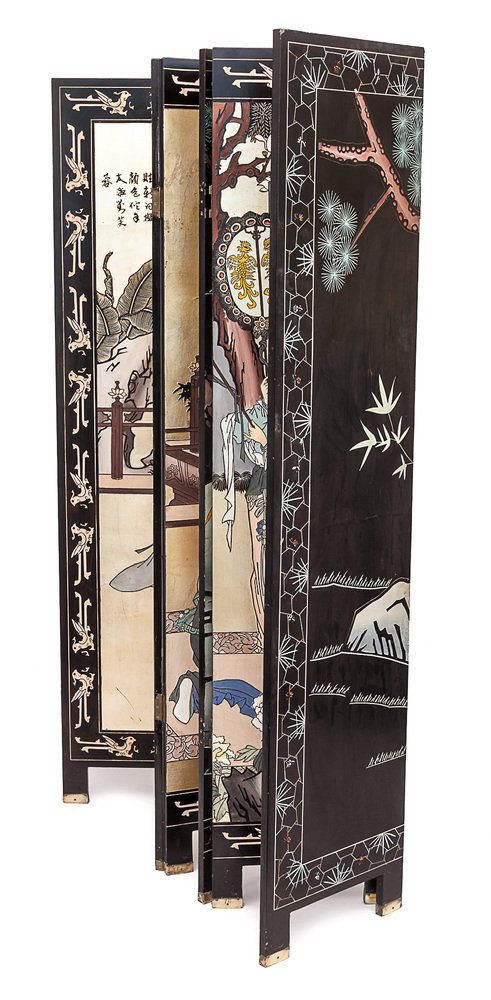 Large Chinese Screen, 1920s for sale at Pamono