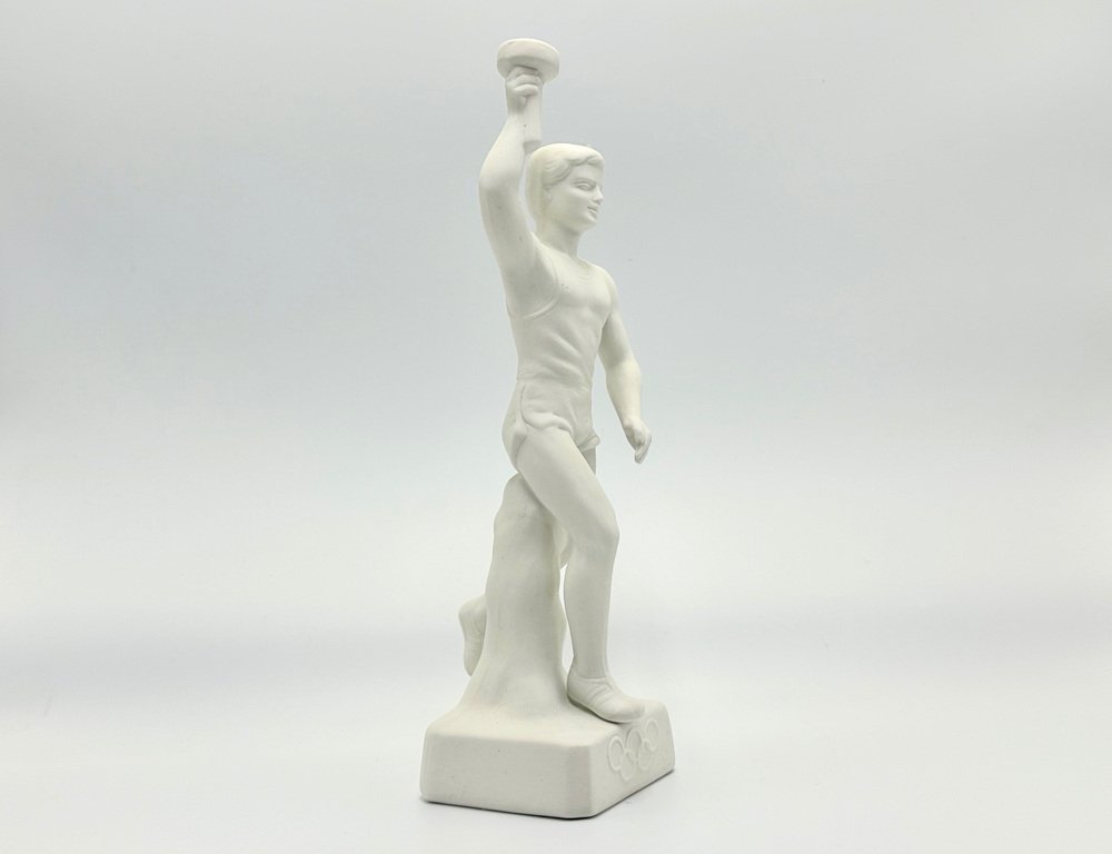Art Deco Berlin Olympic Games Bisque Torch Bearer Runner Figurine, 1936 ...