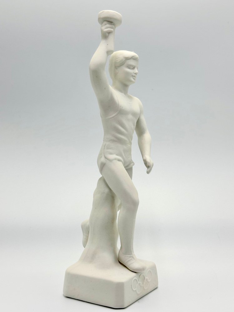 Art Deco Berlin Olympic Games Bisque Torch Bearer Runner Figurine, 1936 ...