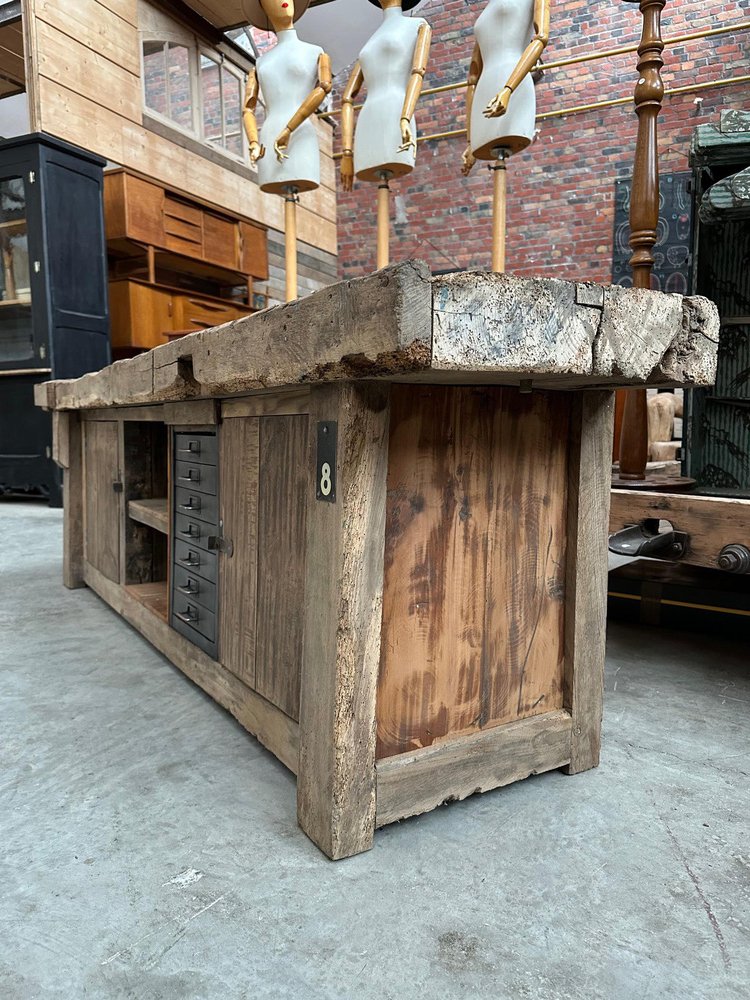 Antique Workbench in Wood, 1890s for sale at Pamono