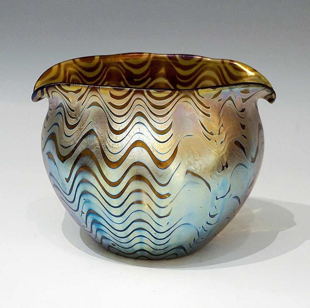 Art Nouveau Glass Vase Phenomenon Gre Crete 7767 from Loetz, Austria ...