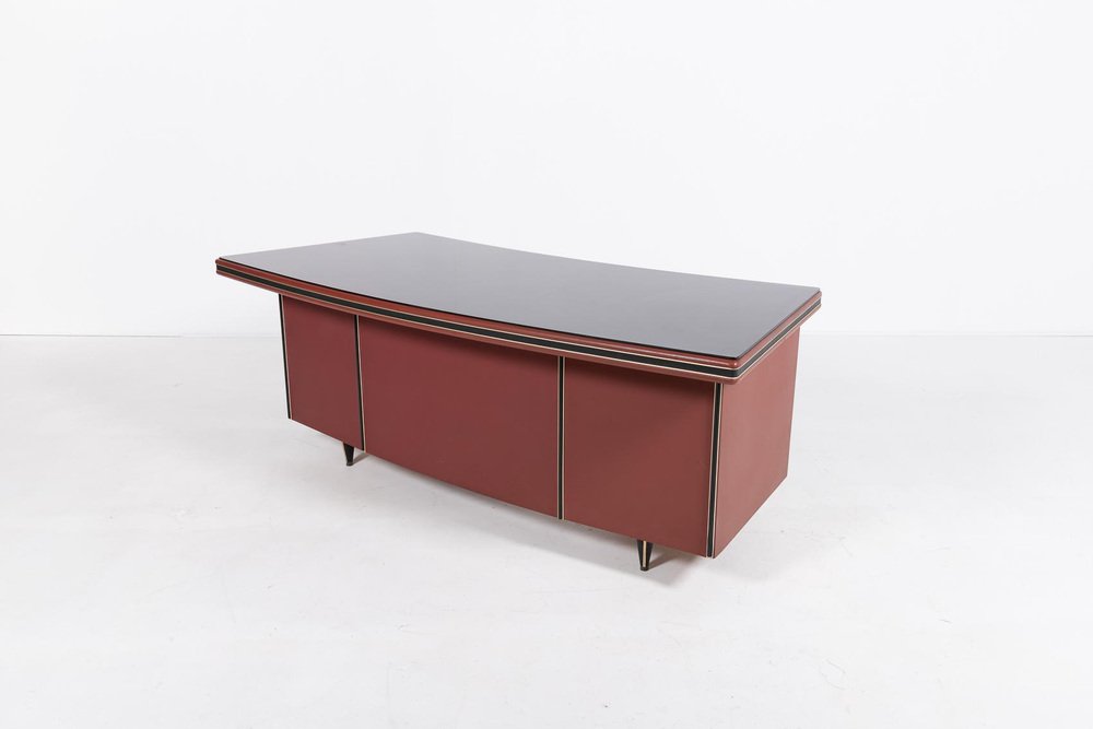 Curved Desk from Anonima Castelli, Italy, 1950s for sale at Pamono