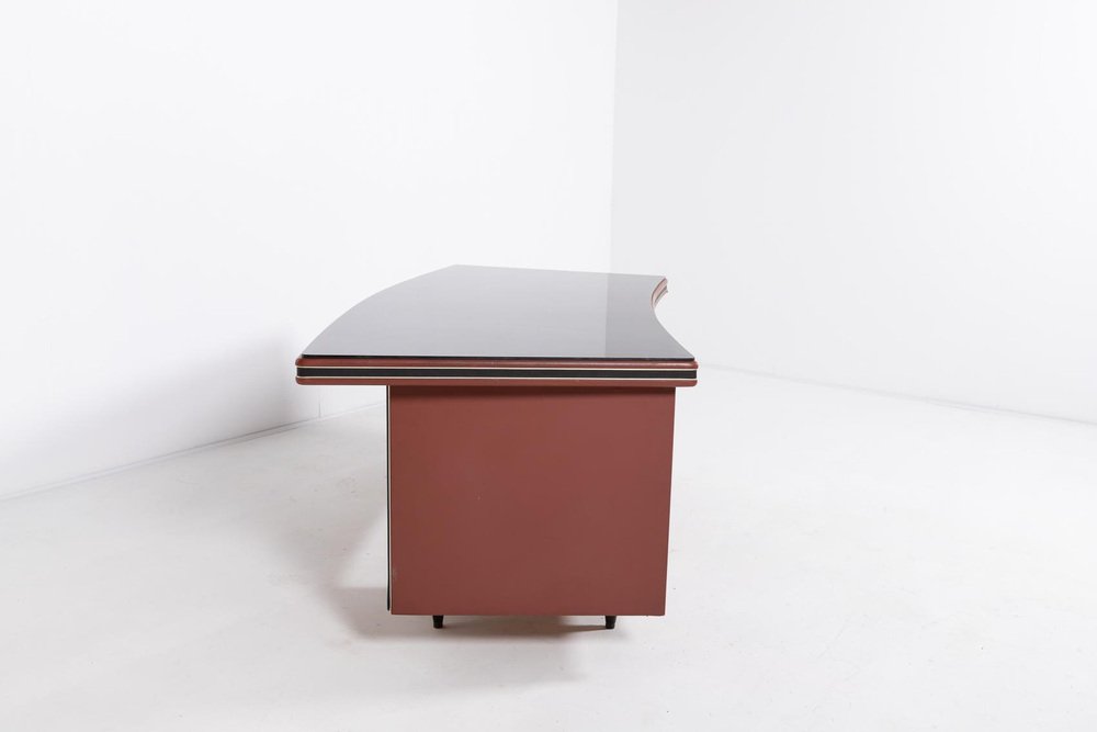 Curved Desk from Anonima Castelli, Italy, 1950s for sale at Pamono