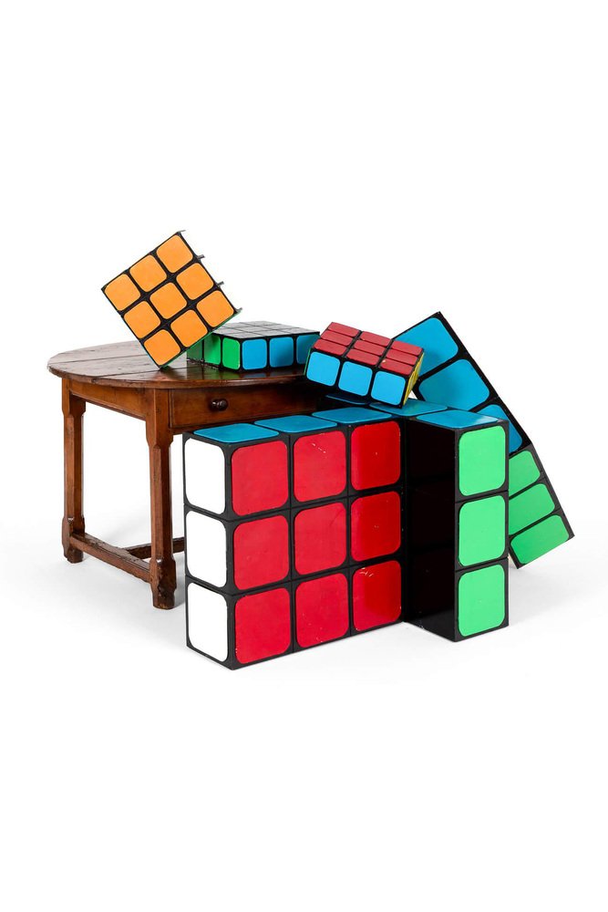 Large Rubiks Cube Shop Display Models, Set of 2 for sale at Pamono