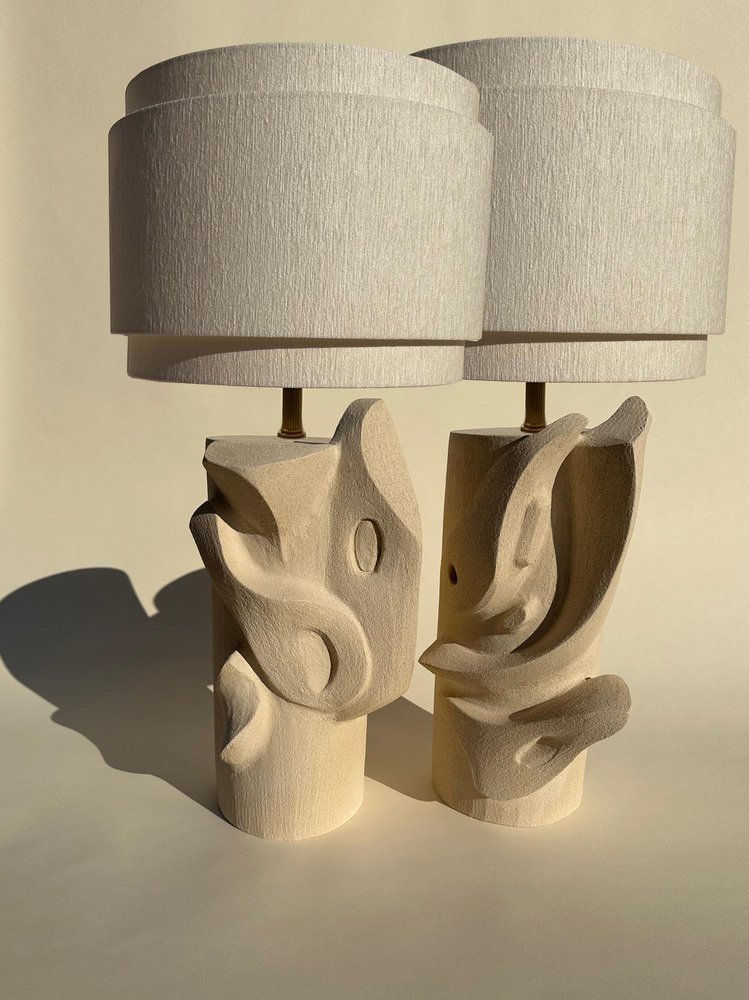 Bas Relief Table Lamp by Olivia Cognet for sale at Pamono