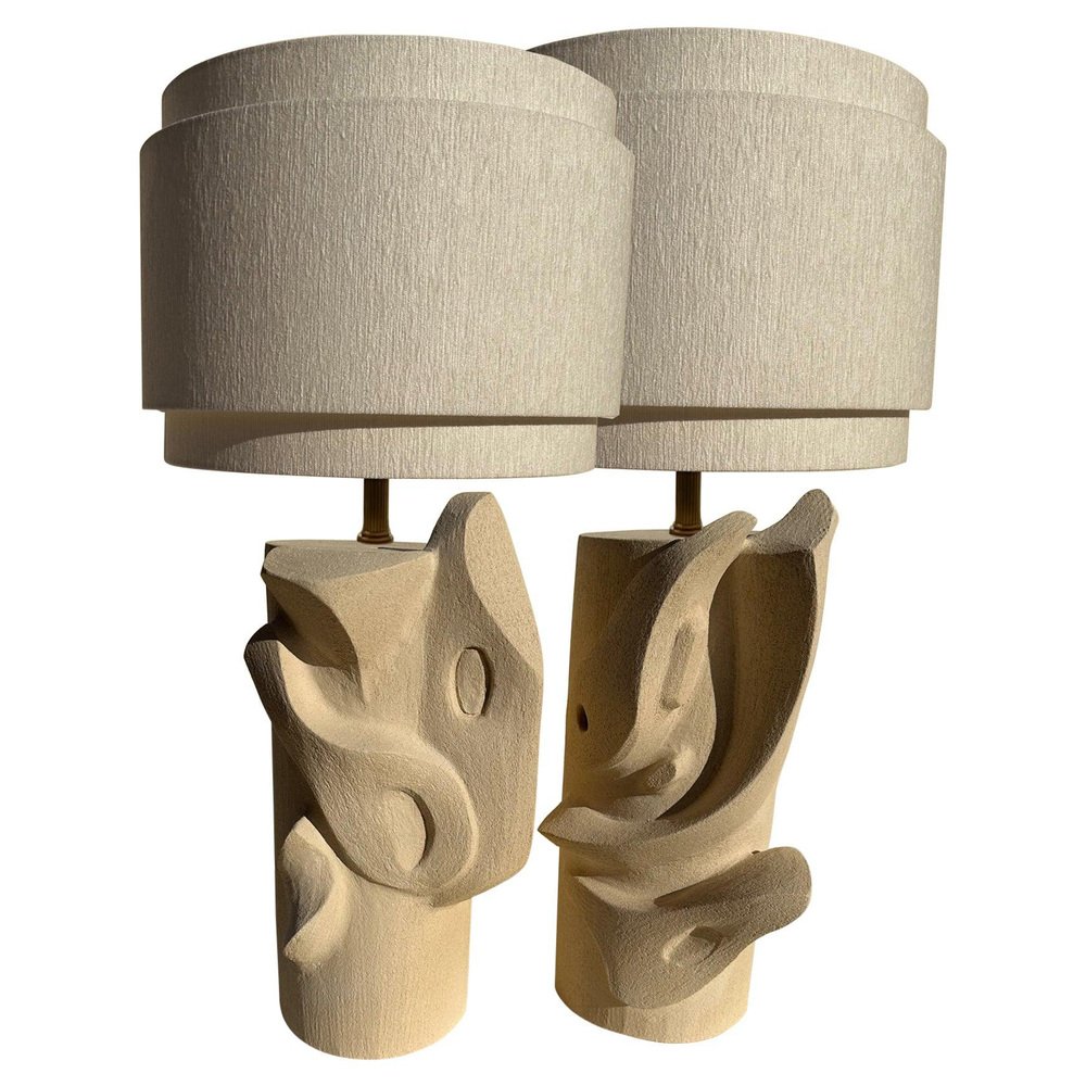 Bas Relief Table Lamp by Olivia Cognet for sale at Pamono