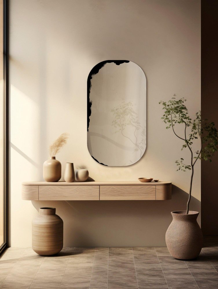 Lava Rounded Corners Wall Mirror by Slow Design for sale at Pamono
