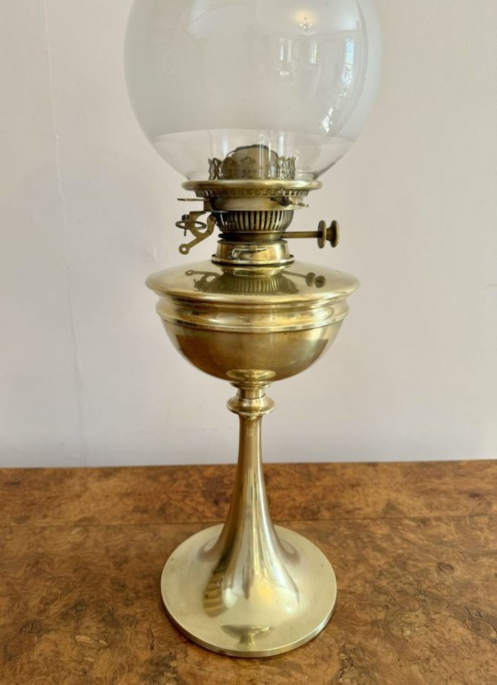 Antique Victorian Brass Oil Table Lamp by Hinks and Sons, 1880s for ...