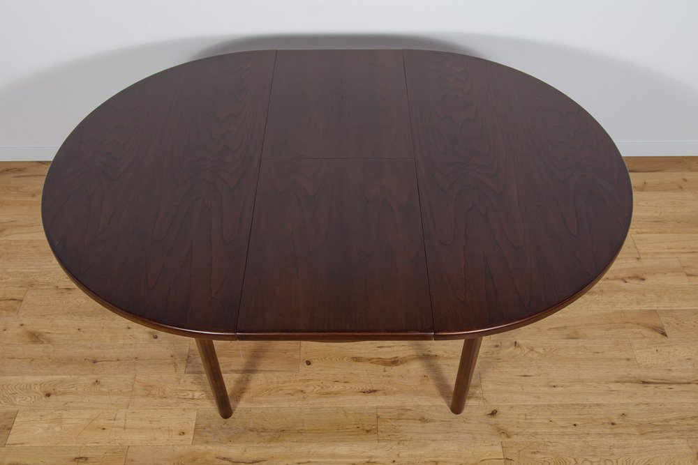 Mid-Century Round Extendable Dining Table from McIntosh, Great Britain ...