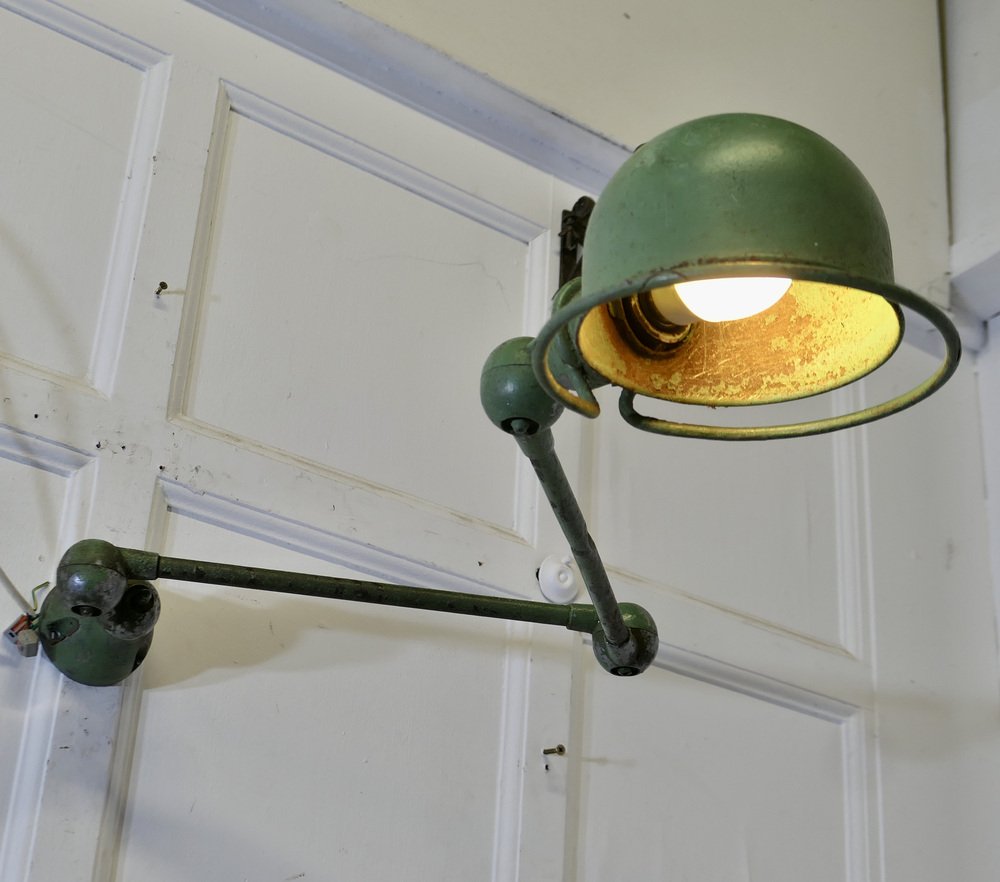 Vintage French Industrial Articulated Wall Light, 1950s for sale at Pamono