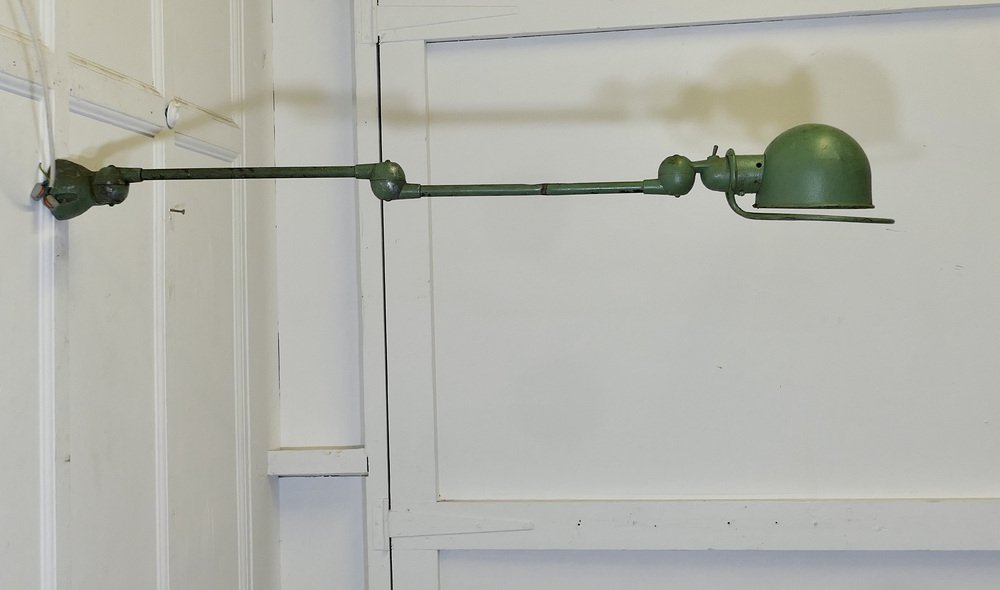 Vintage French Industrial Articulated Wall Light, 1950s for sale at Pamono