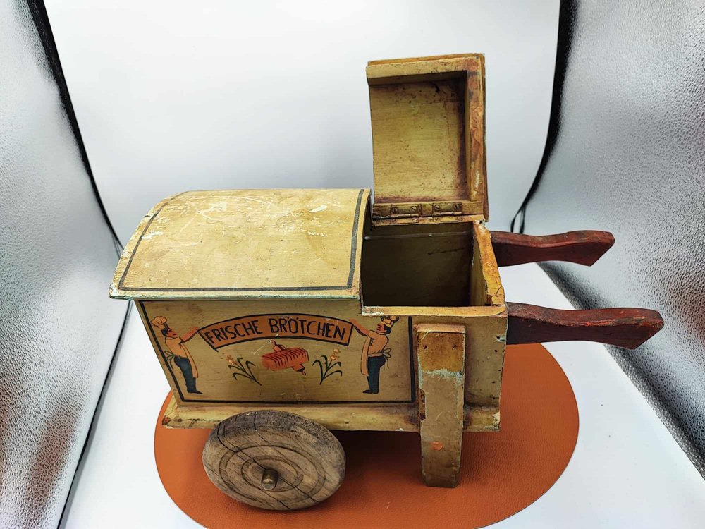 Wooden Bakery Advertisement Trolley, 1920s for sale at Pamono