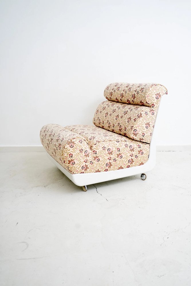 Flower Print Lounge Chair for sale at Pamono