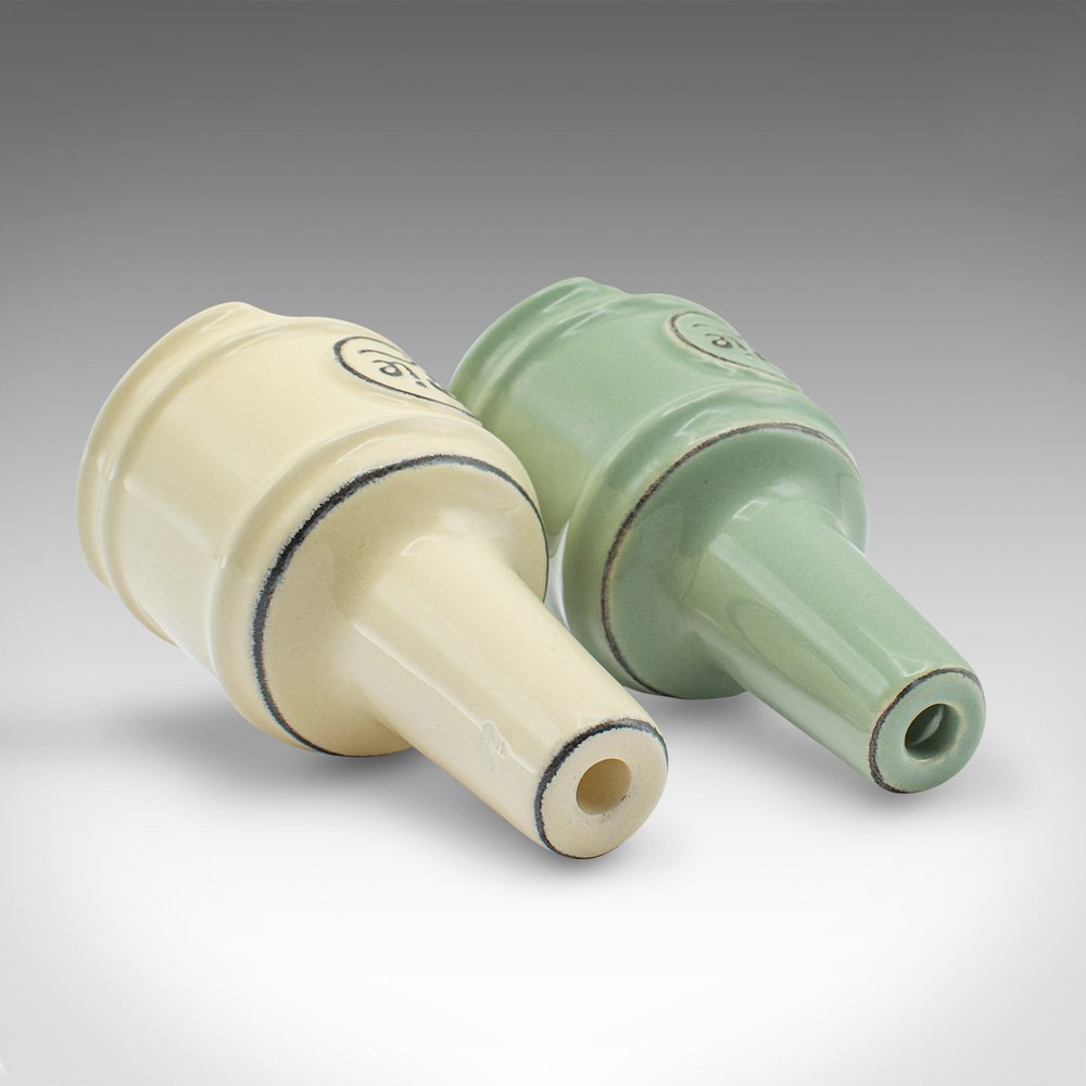 Mid-Century English Ceramic Pie Funnels, 1960s, Set of 2 for sale at Pamono