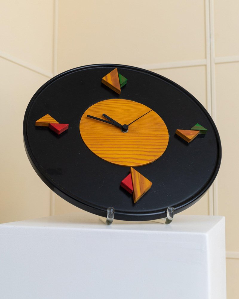 Vintage Postmodern Wall Clock from Legnomania, Italy, 1980s for sale at ...