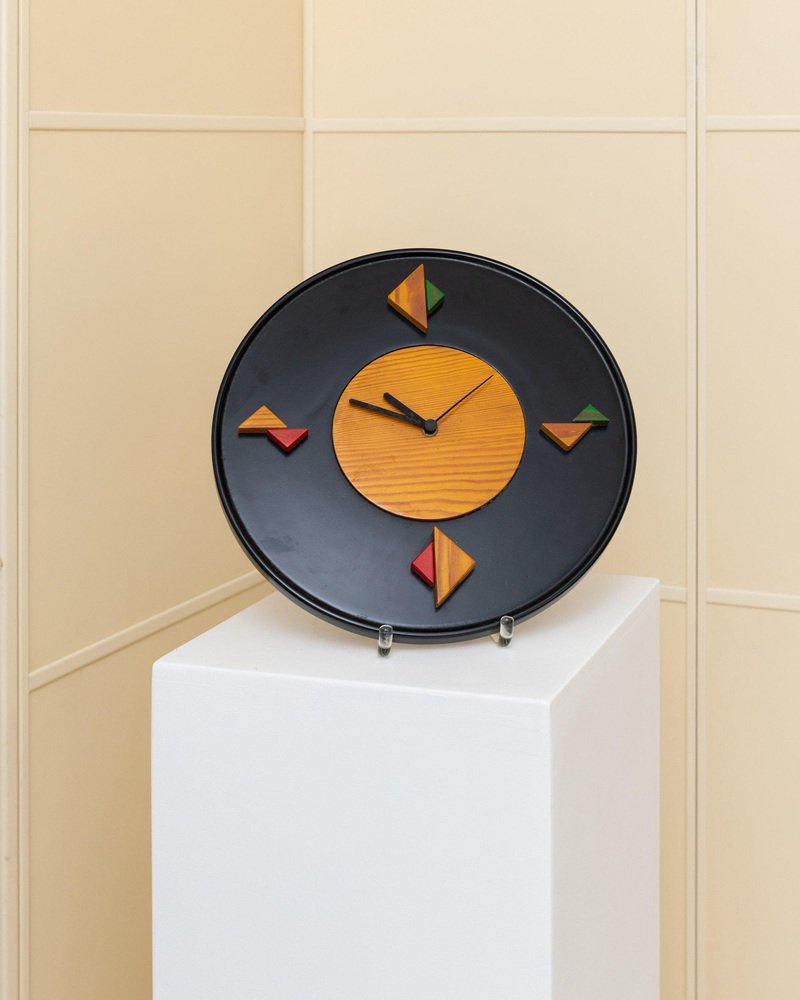 Vintage Postmodern Wall Clock from Legnomania, Italy, 1980s for sale at ...