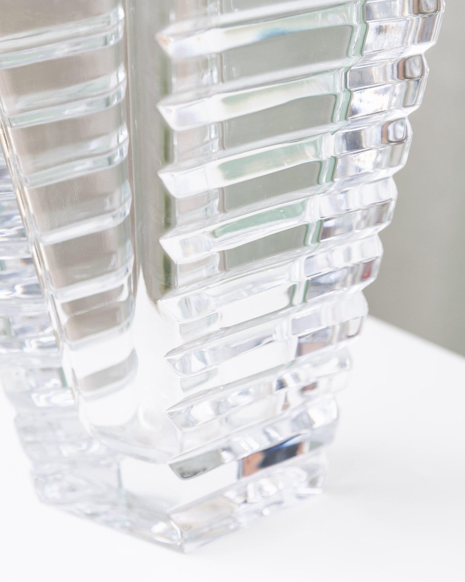 Vintage Rogaska Vase in Crystal Glass, Italy, 1980s for sale at Pamono