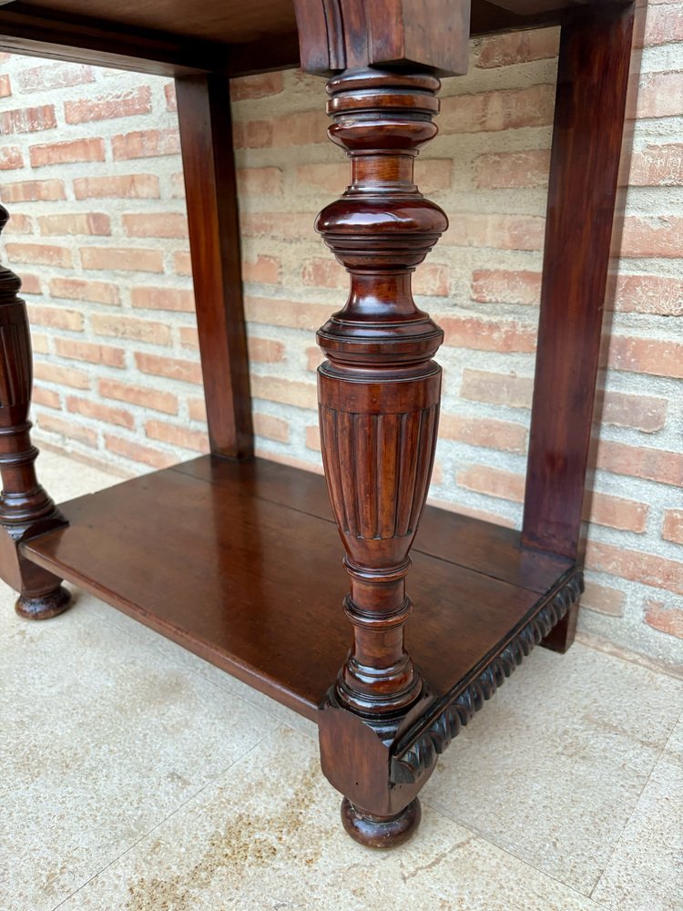 Early 20th Century Console Table with One Drawer and Low Open Shelf ...