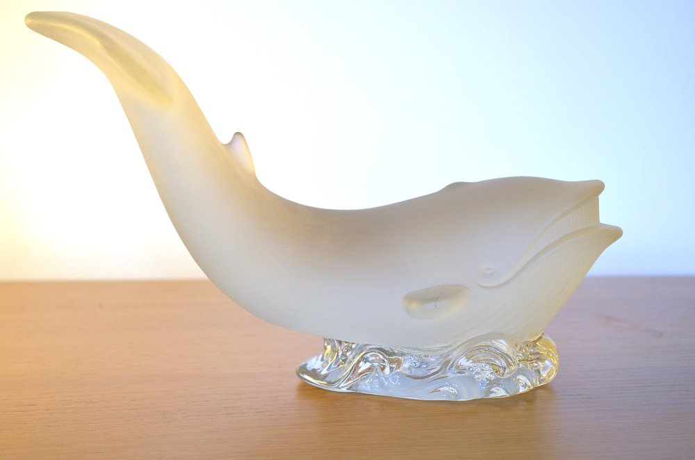 Blue-Whale Glass Sculpture from Goebel, 1978 for sale at Pamono