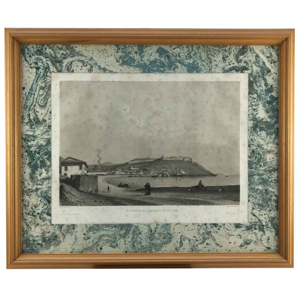 Andrè Durand, Views of the Island of Elba, 1862, Lithographs, Framed ...