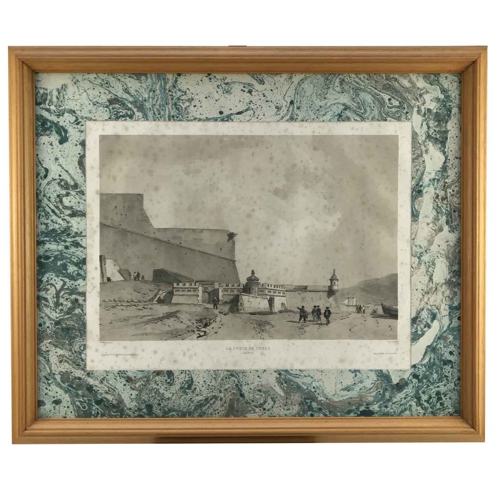 Andrè Durand, Views of the Island of Elba, 1862, Lithographs, Framed ...