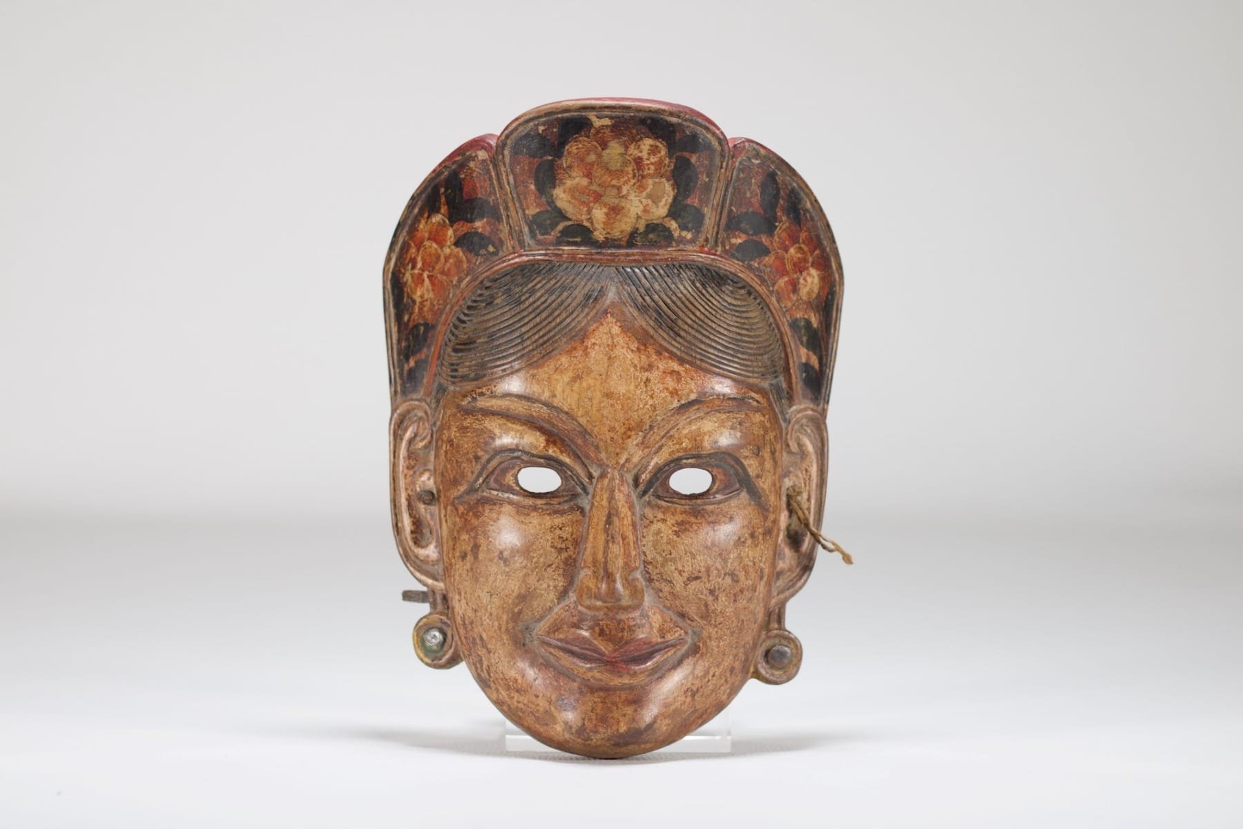 Antique Himalayan Wood Mask for sale at Pamono