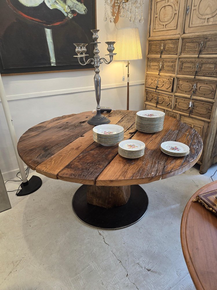 Vintage Industrial Style Dining Table, 1980s for sale at Pamono
