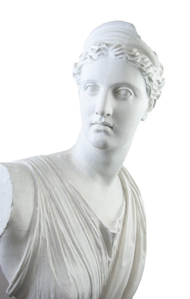 French Artist, Busts of Apollo and Artemis, 1800s, Plaster, Set of 2 ...