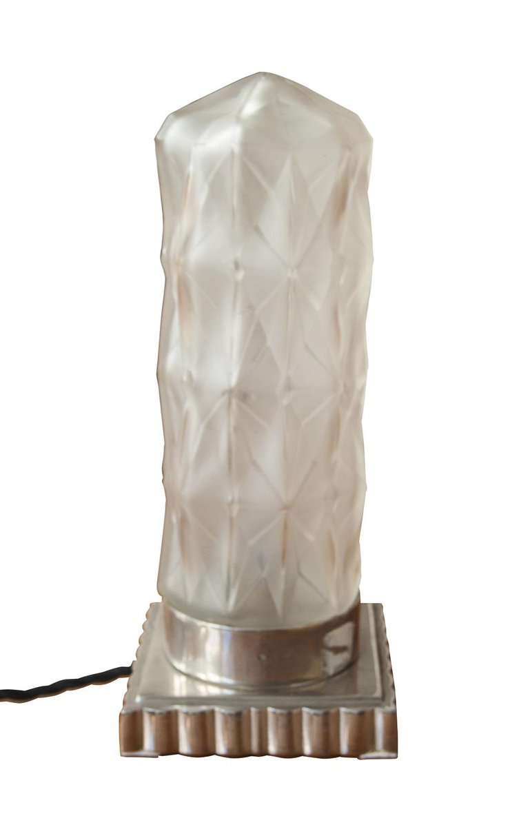Art Deco Column Table Lamp from Hanot for sale at Pamono