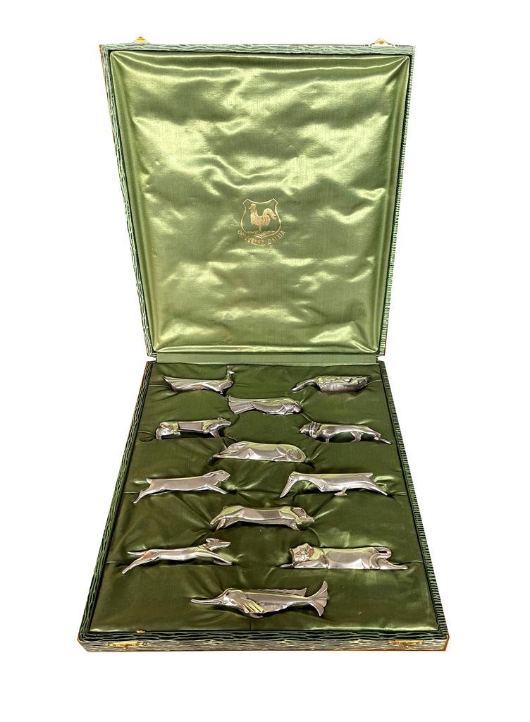 Art Deco Knife Rest Set, Set of 12 for sale at Pamono