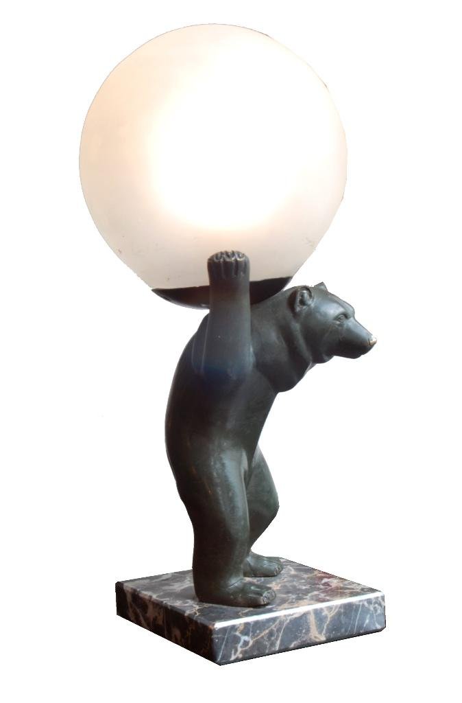 Art Deco Bear Lamp for sale at Pamono